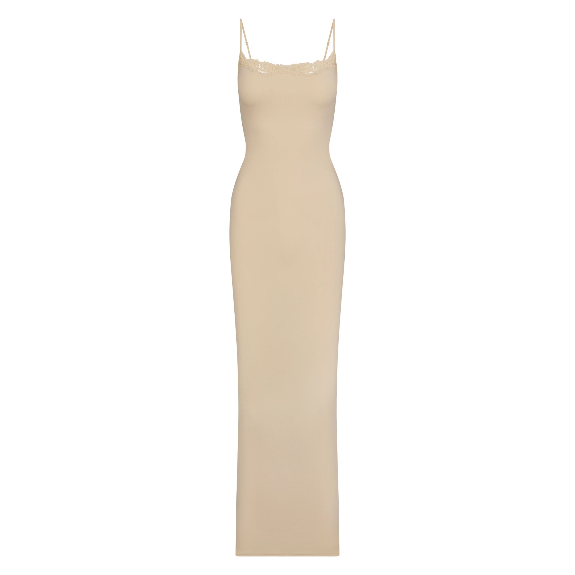 skims fits everybody lace long slip dress FITS EVERYBODY LACE LONG SLIP DRESS | ONYX