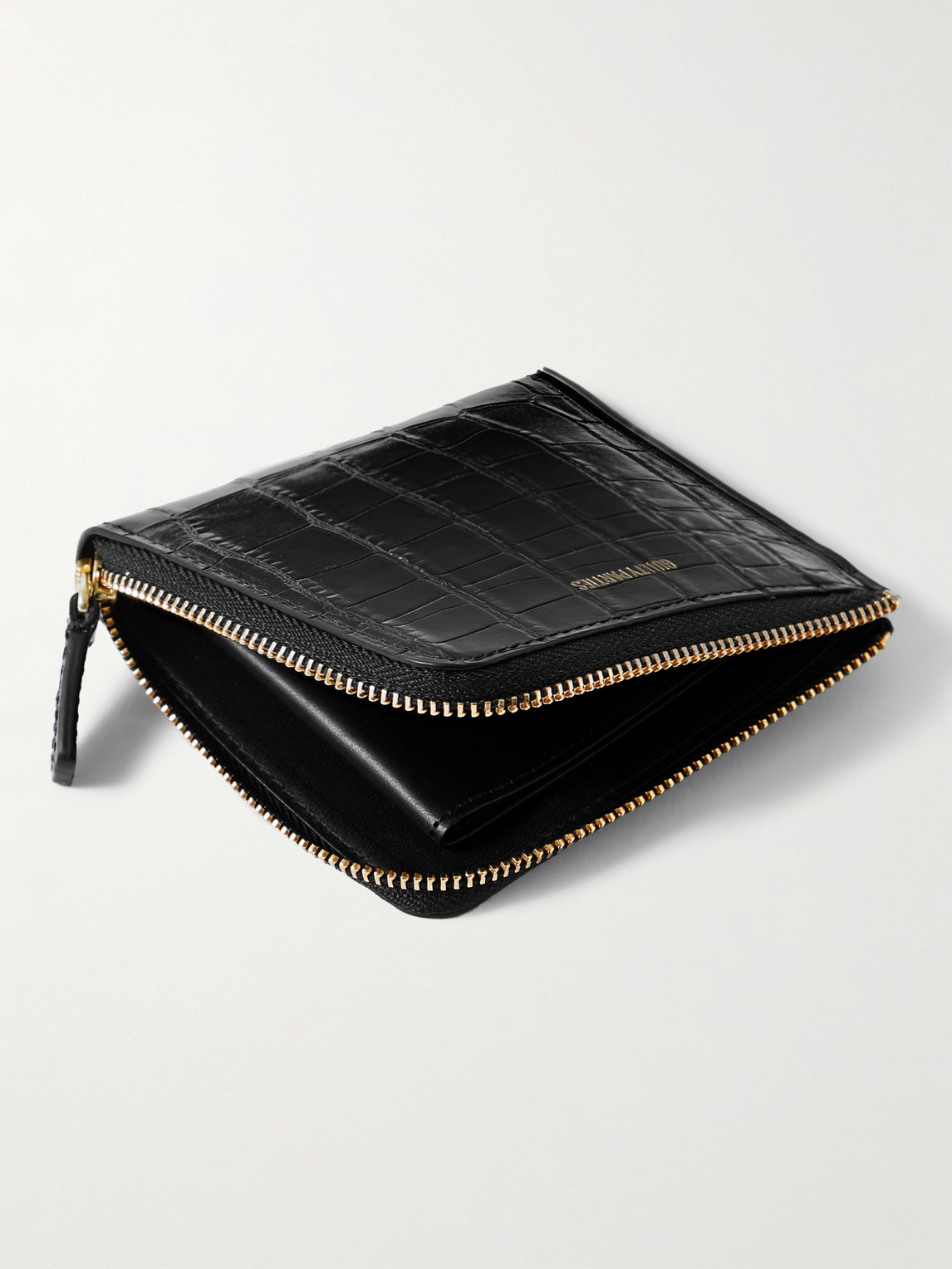 Wacko Maria Speak Easy Croc-Effect Leather Zip-Around Wallet In
