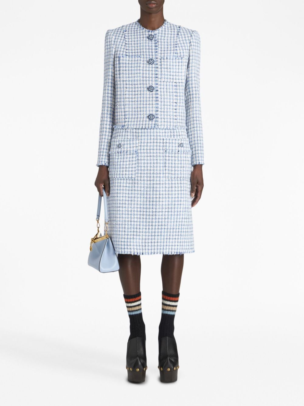 ETRO ETRO Round-Neck Tweed Jacket
