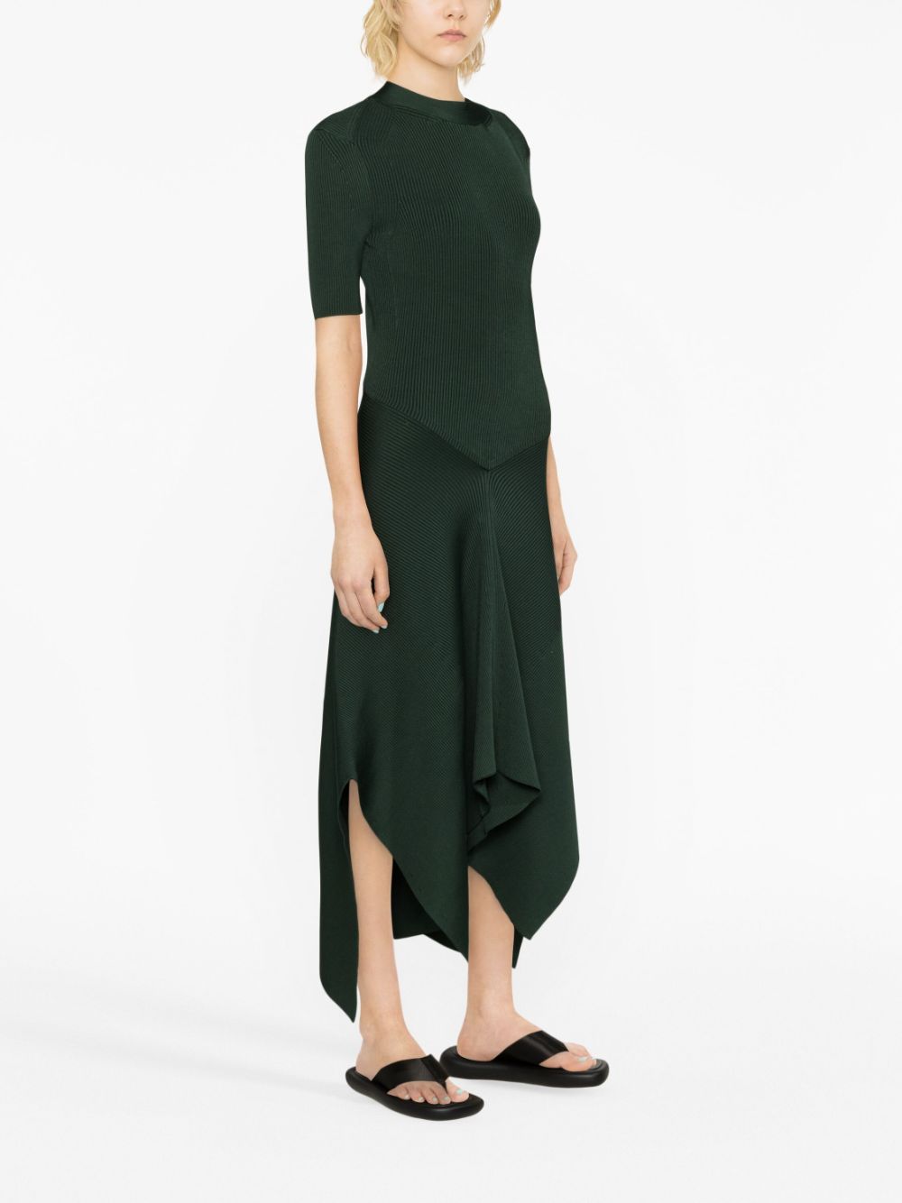 STELLA MCCARTNEY Stella McCartney Asymmetric Ribbed-Knit Dress