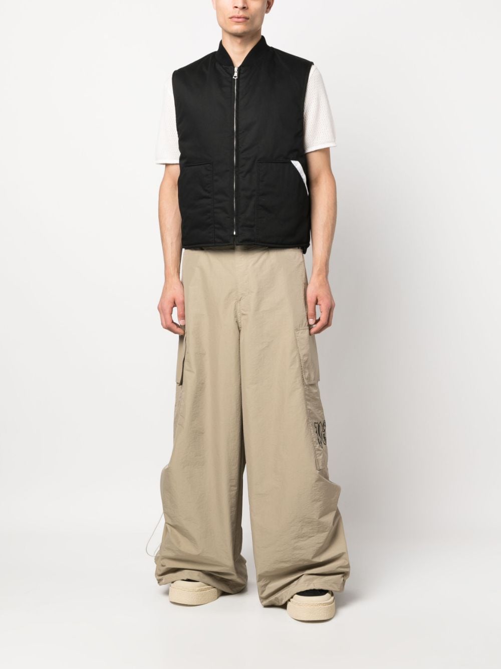 PALM ANGELS Palm Angels Sartorial Tape Zip-Up Gilet