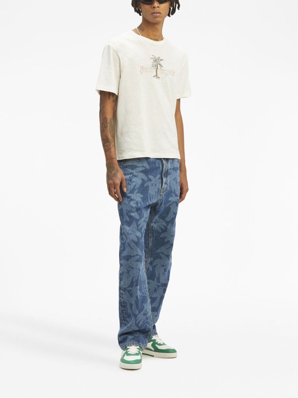 PALM ANGELS logo-print short-sleeve t-shirt