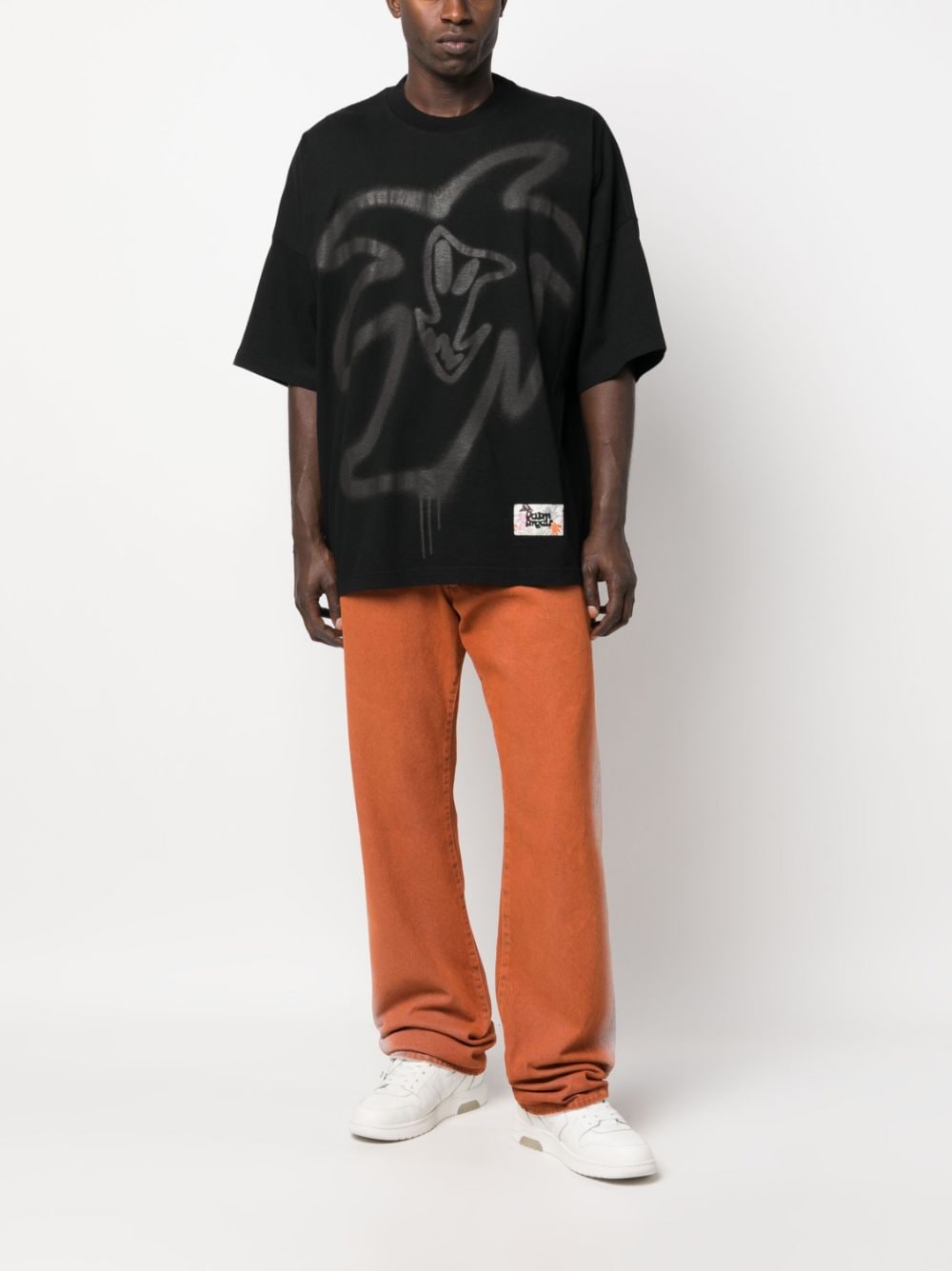 PALM ANGELS graffiti-print organic cotton t-shirt