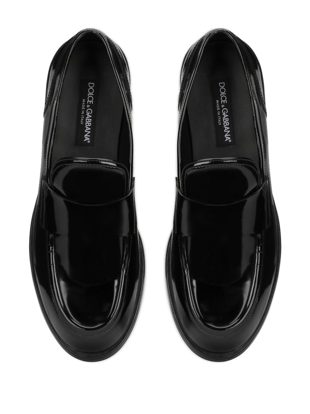 Dolce & Gabbana Patent-Leather Loafers In Black - 54% Off  display picture 1
