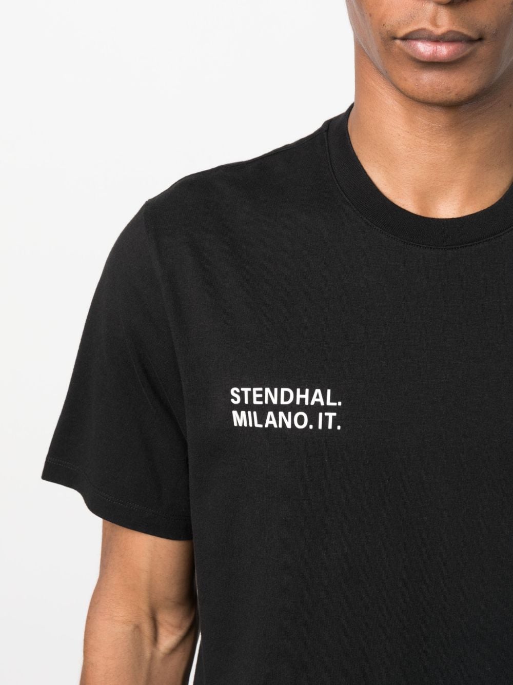 Moncler X Fragment Logo-Print Cotton T-Shirt - Black | Editorialist