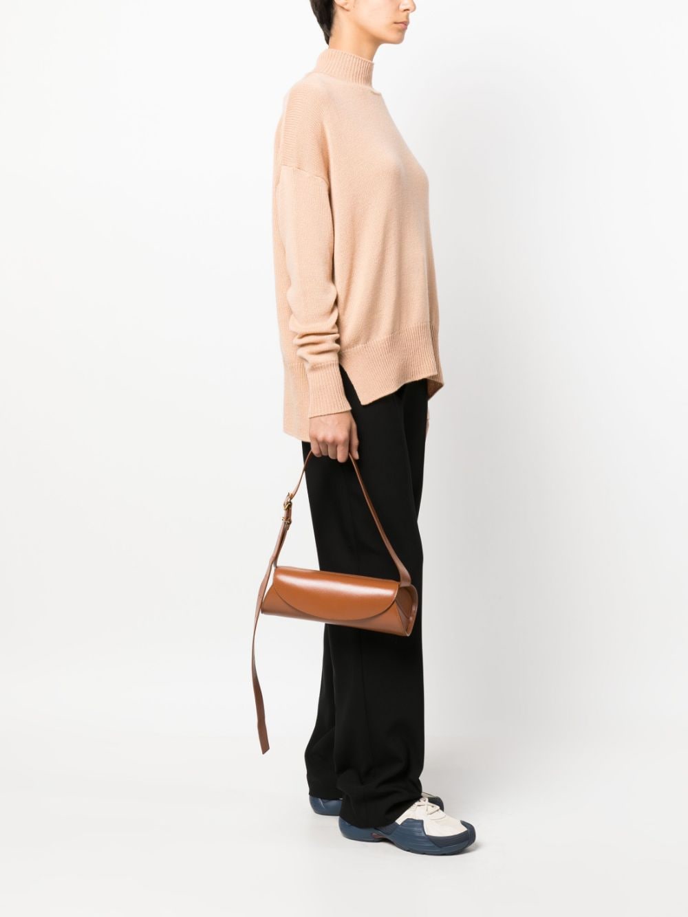 JIL SANDER Small Cannolo Shoulder Bag