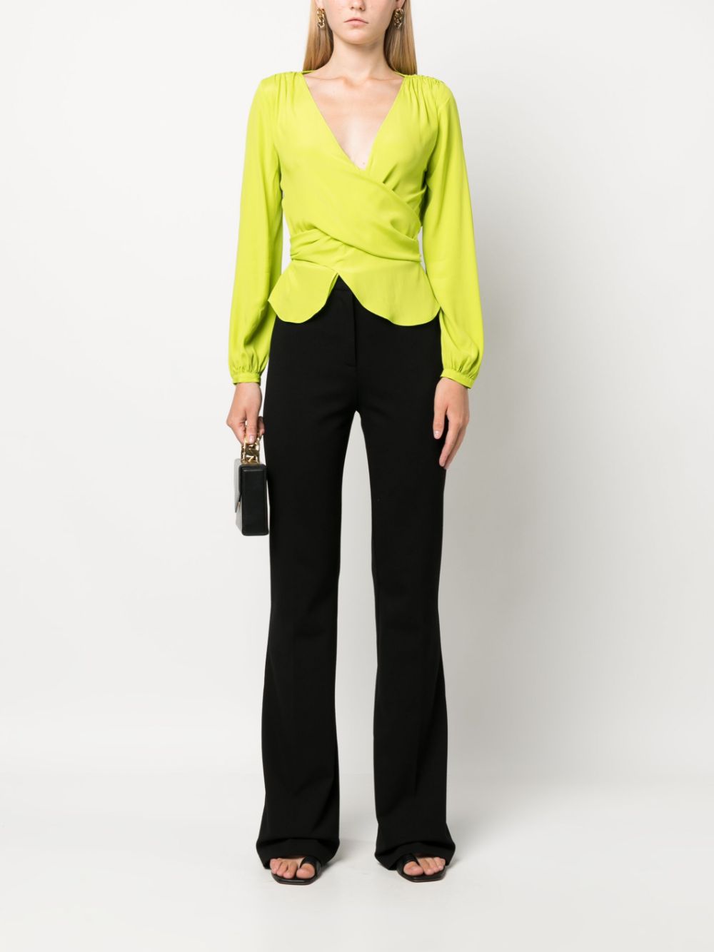 PINKO PINKO Flared Milano Knit Trousers