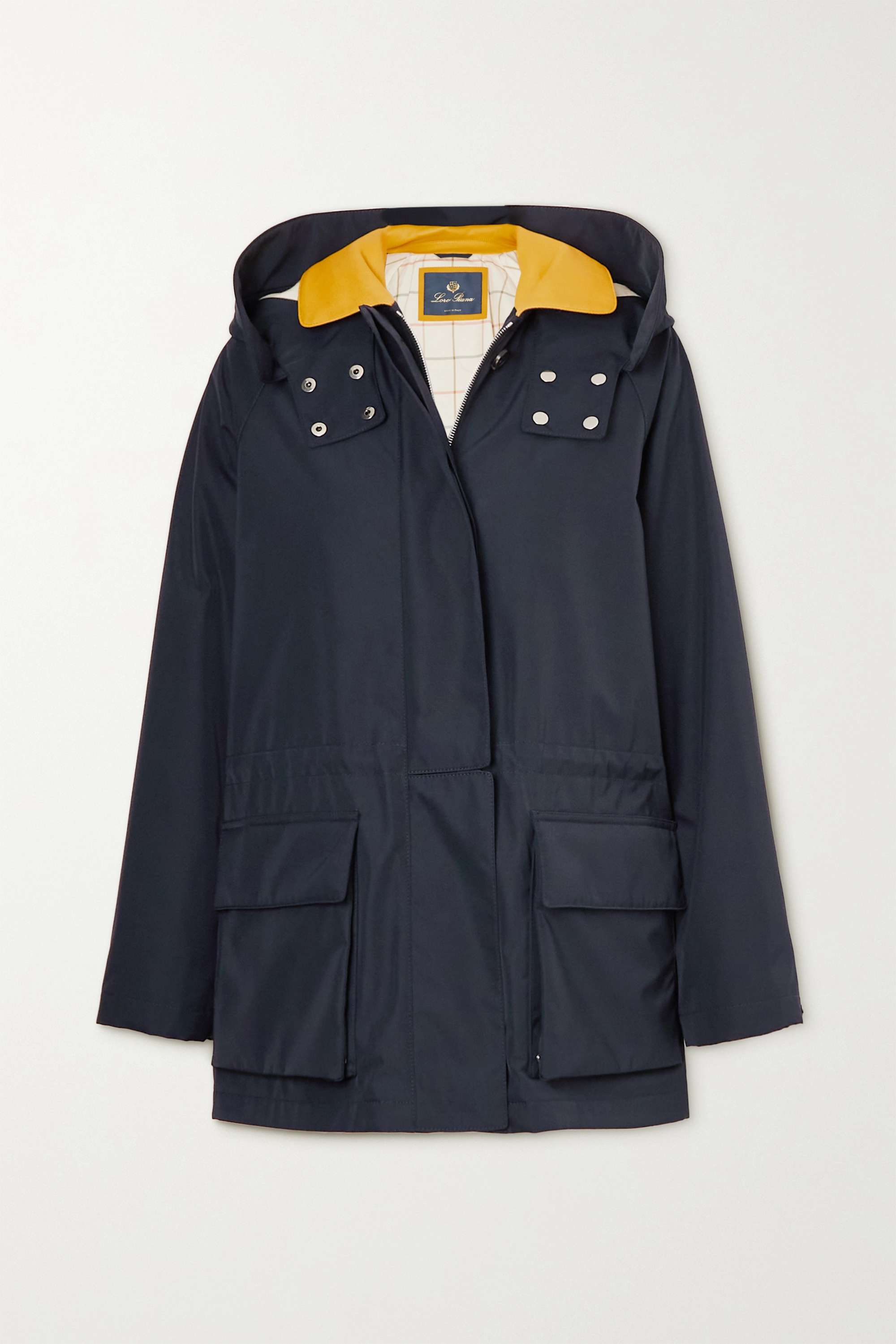 Loro Piana Horsey Hooded Shell Jacket - Navy | Editorialist