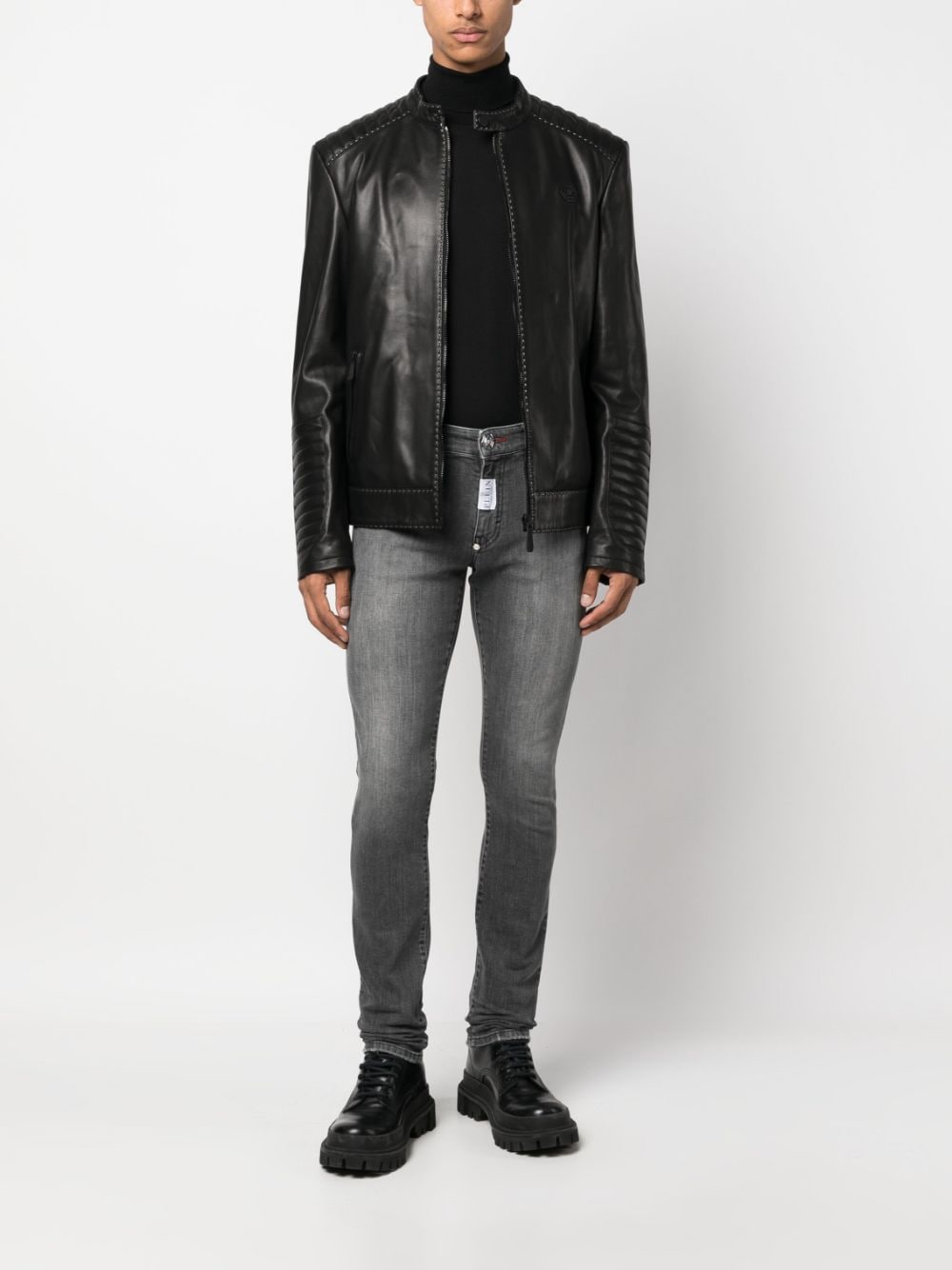 PHILIPP PLEIN Philipp Plein Logo-Patch Jeans