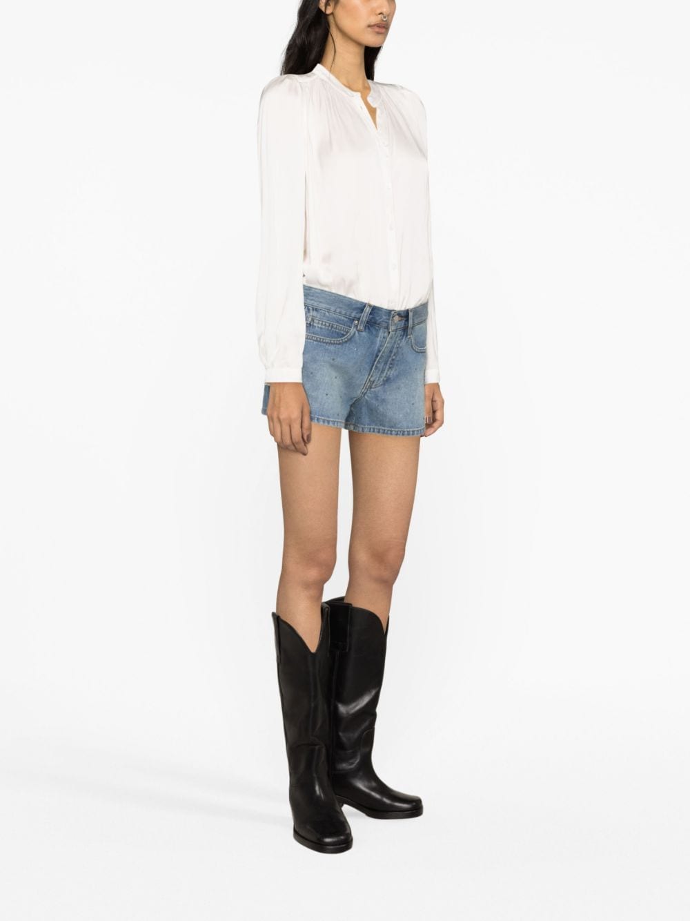 ZADIG&VOLTAIRE Zadig&Voltaire Rhinestone-Embellished Denim Shorts