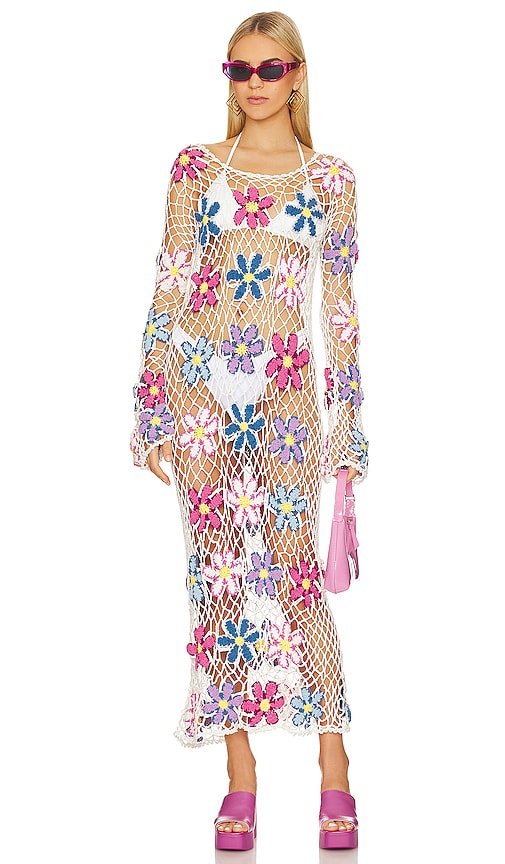 Celiab Iluka Dress Long In Blue In Multi - 30% Off | Editorialist