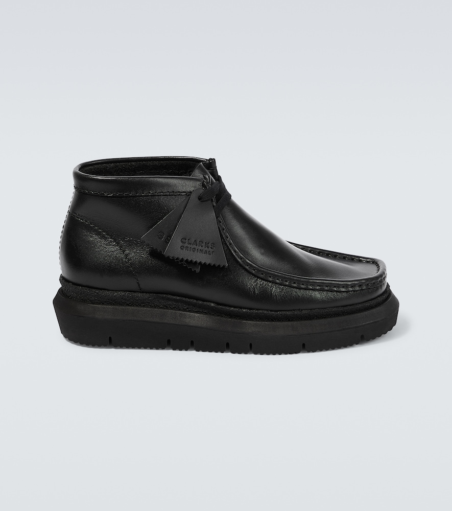 Sacai X Clarks Hybrid Wallabee Leather Boots - Black | Editorialist