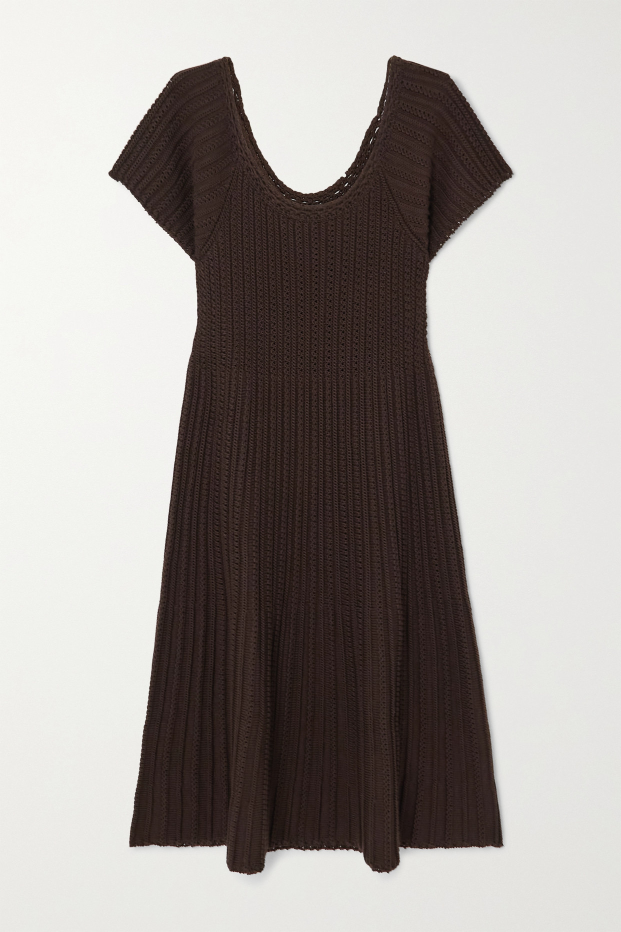 LORO PIANA Loro Piana Castellana Crocheted Silk And Cotton-blend Dress