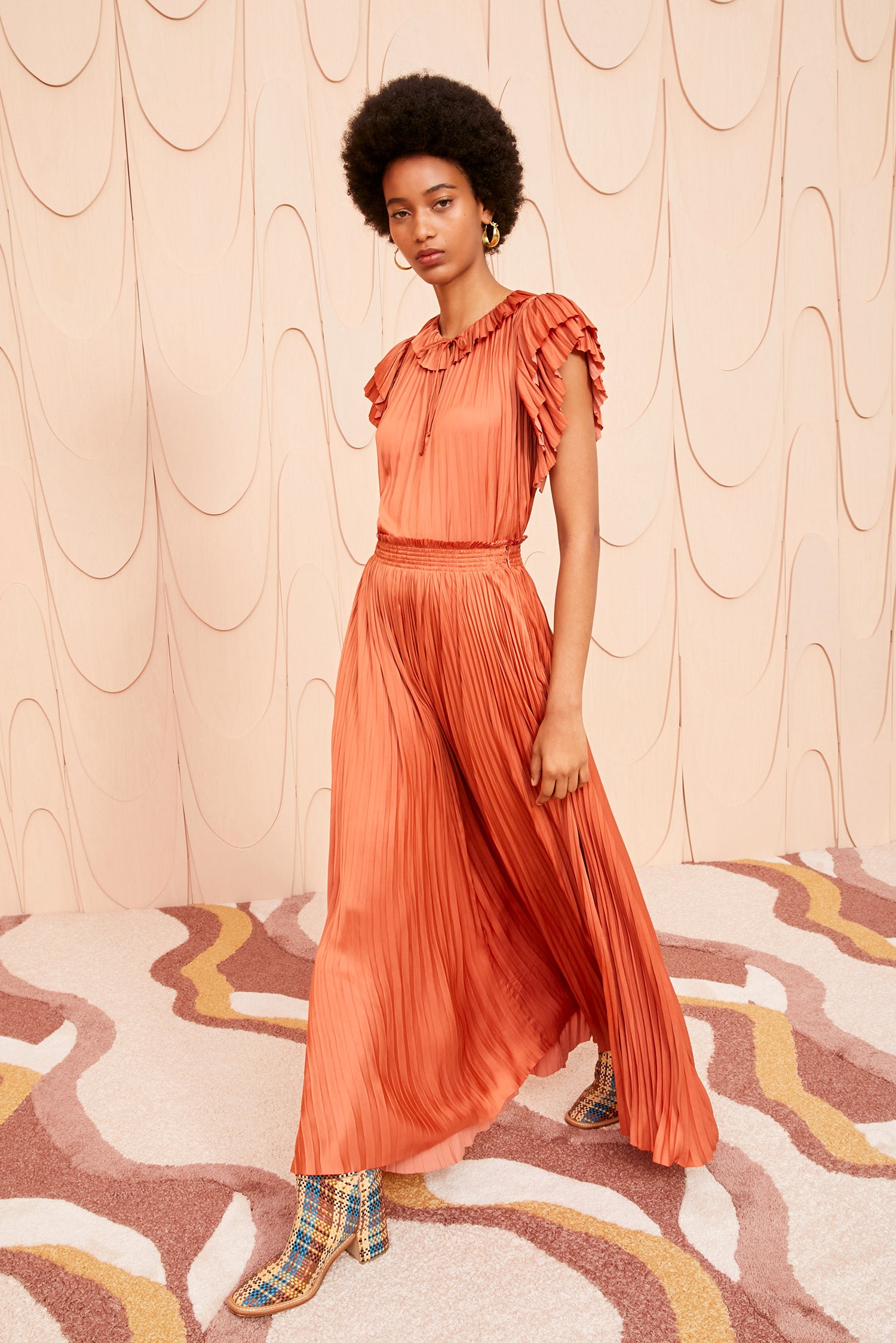 strapless open back dress Krista Gradient Jumpsuit - Red main image 0
