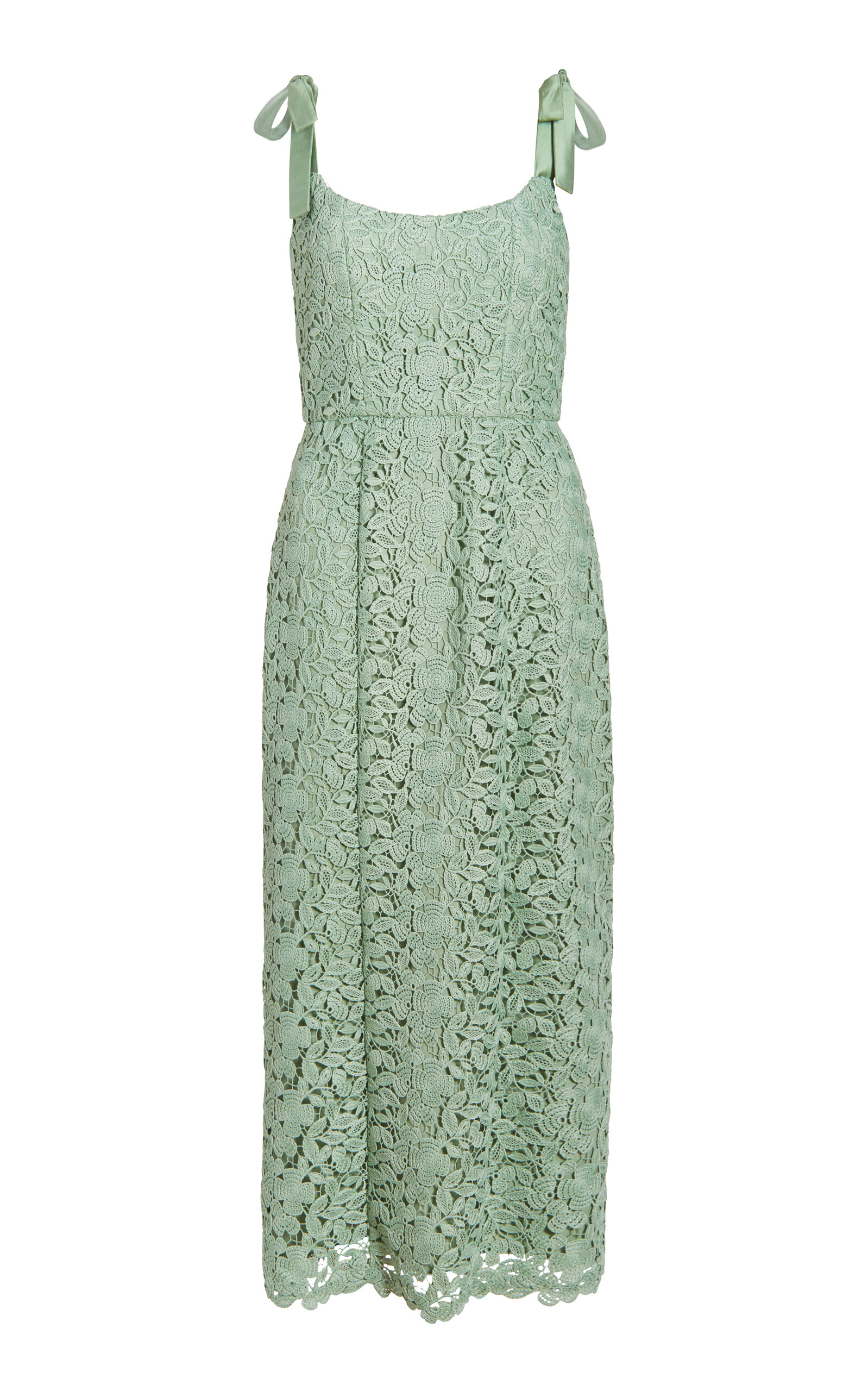 Markarian Poppy Crocheted Lace Midi Dress In Green - 70% Off | Editorialist Markarian Poppy Crocheted Lace Midi Dress In Green - 70% Off | Editorialist