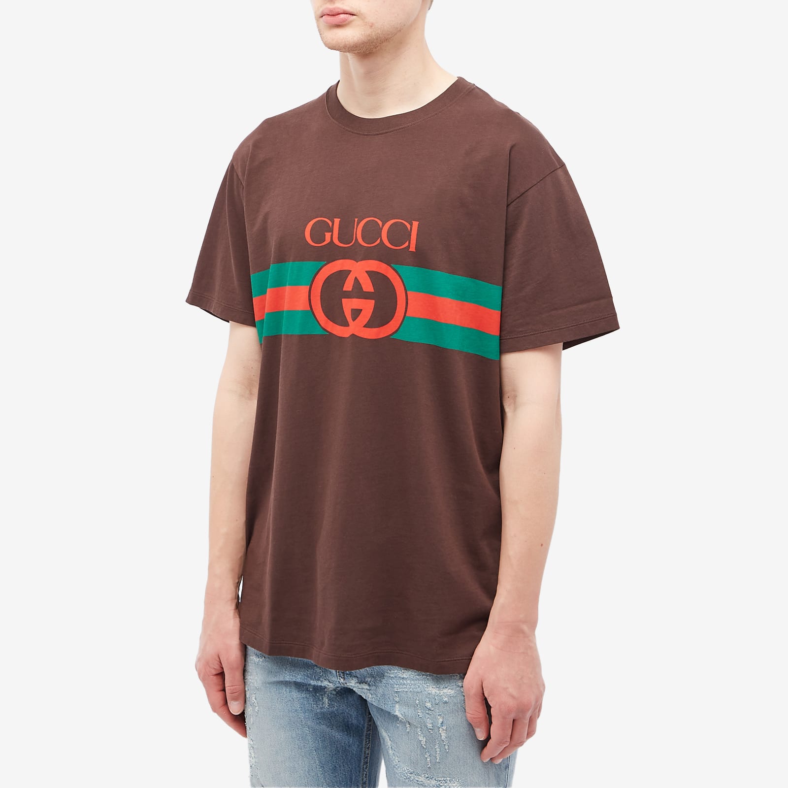 Gucci New Logo T-Shirt - Brown | Editorialist