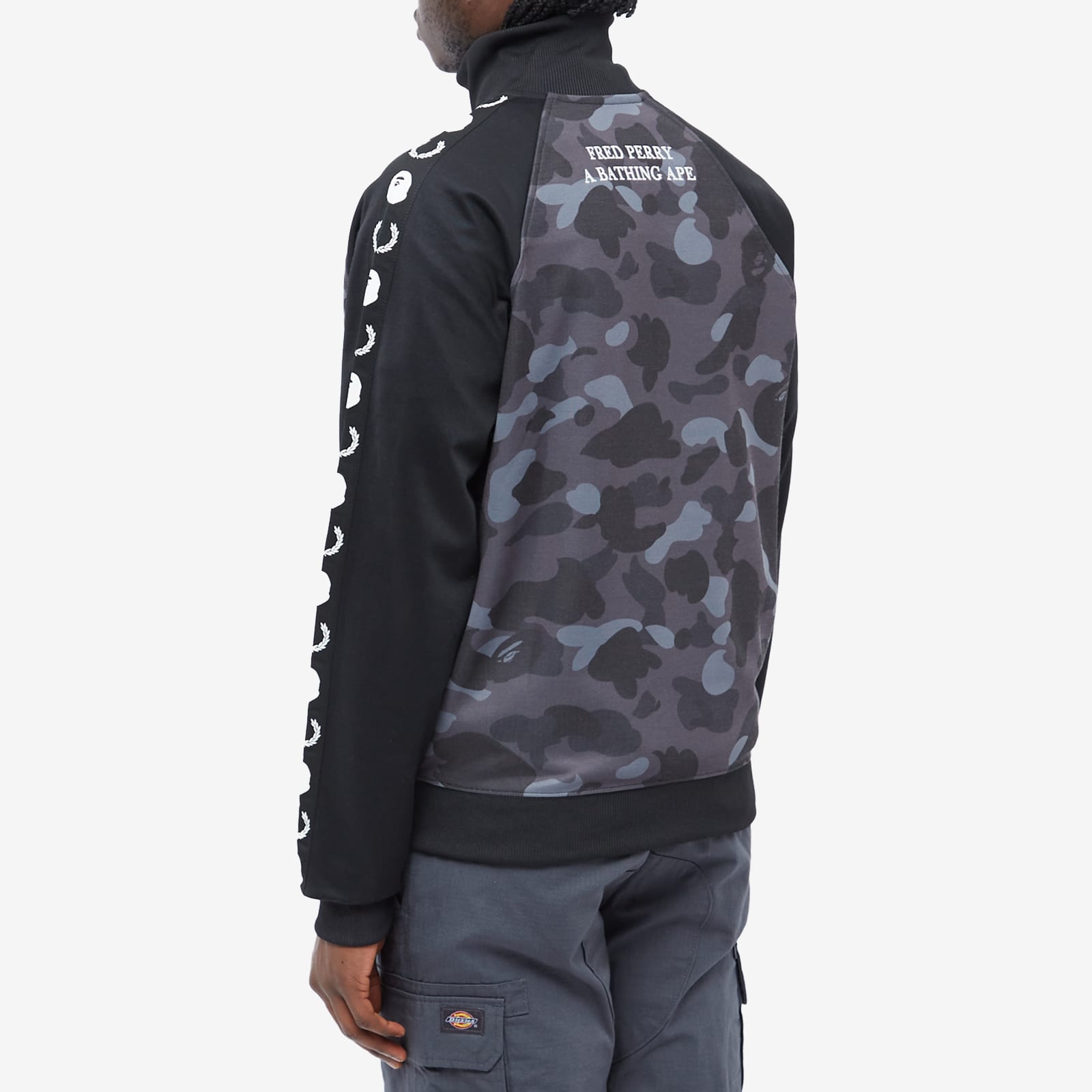Fred Perry X Bape Camo Track Jacket In Black - 60% Off | Editorialist
