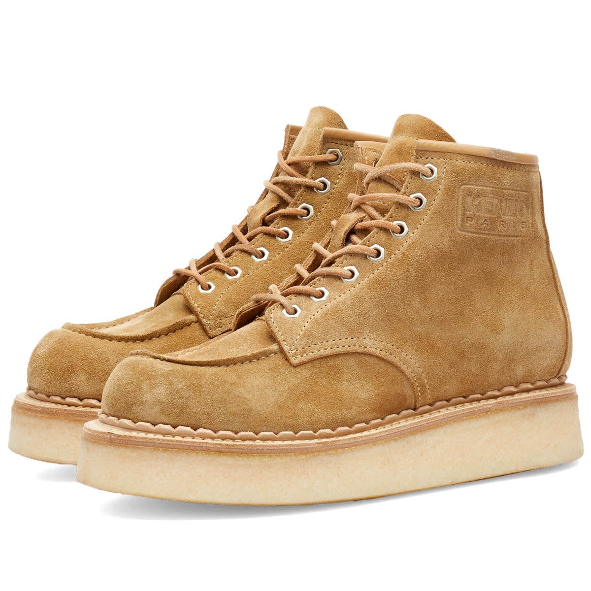 KENZOレースアップブーツ 43 UK9 27.5～28cm Kenzo Yama Lace-Up Boots - Beige | Editorialist