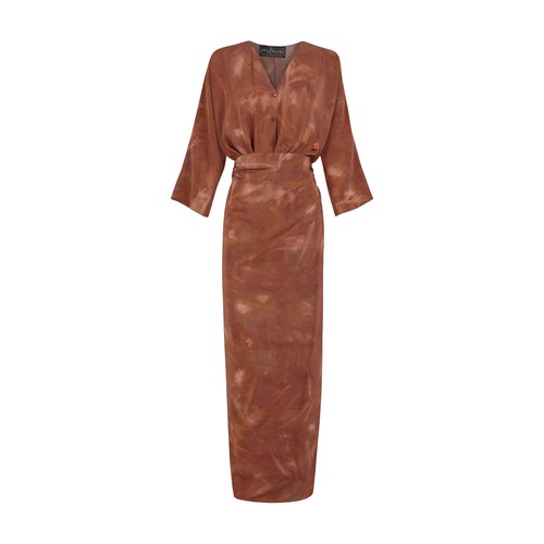 knee length dresses for ladies Red and Black Tie Dye Silk Satin Shirt Dress  Ebuku Threads
