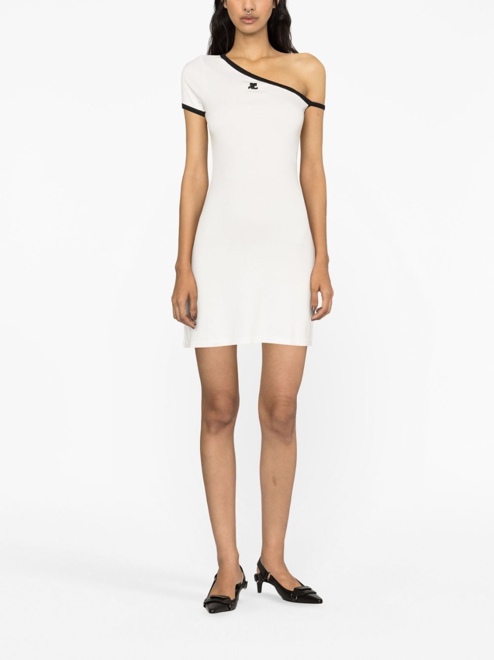 COURREGES Courrèges Logo-Patch Asymmetric Minidress