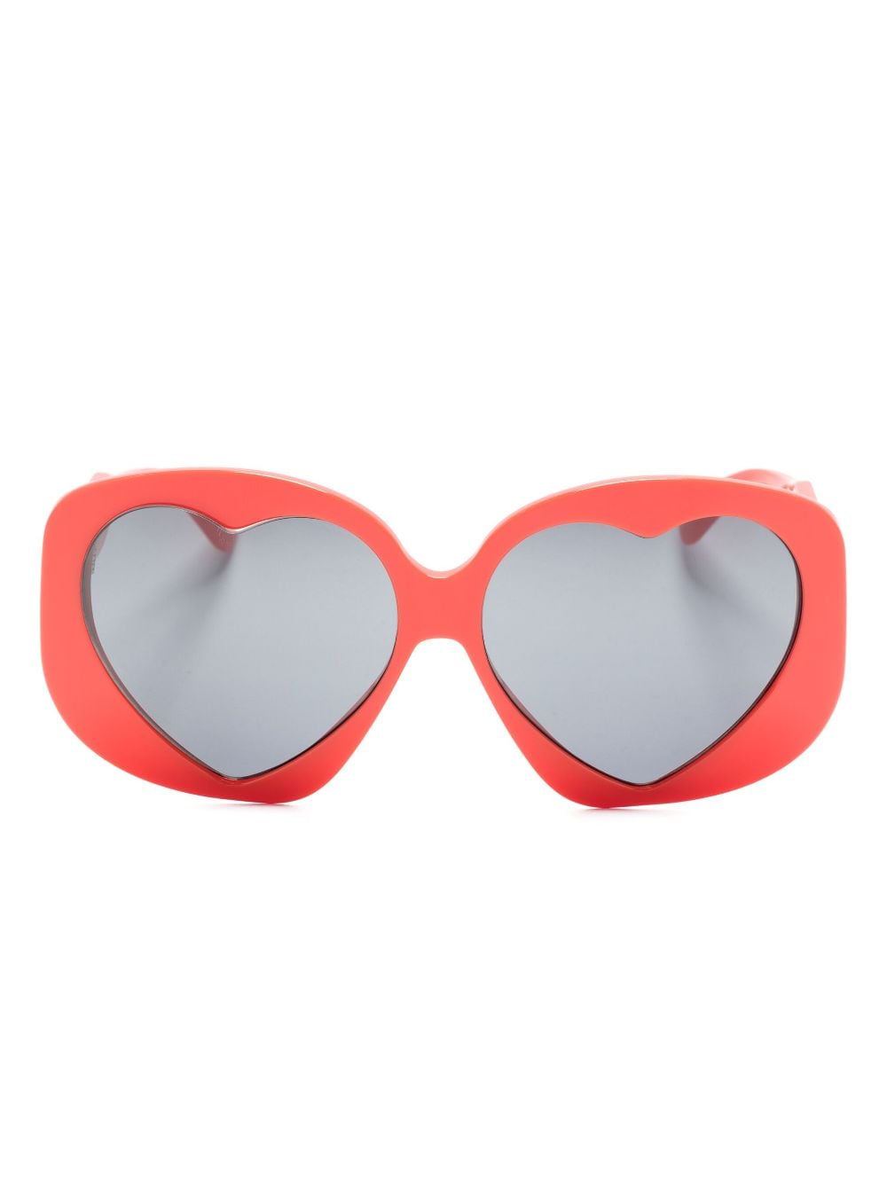 Moschino Heart-Shaped Oversize Sunglasses In Red - 50% Off  display picture 2