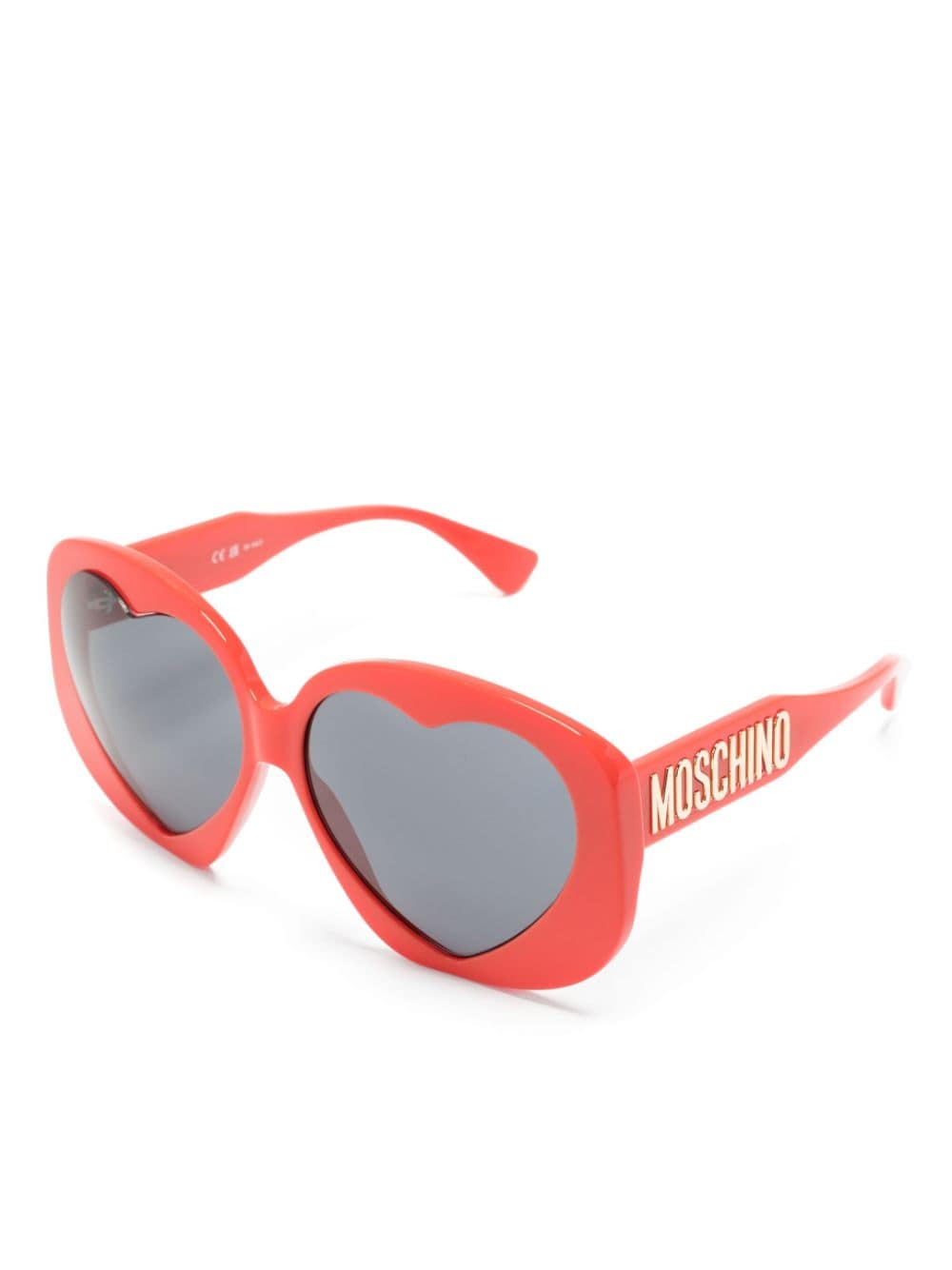 Moschino Heart-Shaped Oversize Sunglasses In Red - 50% Off  display picture 2