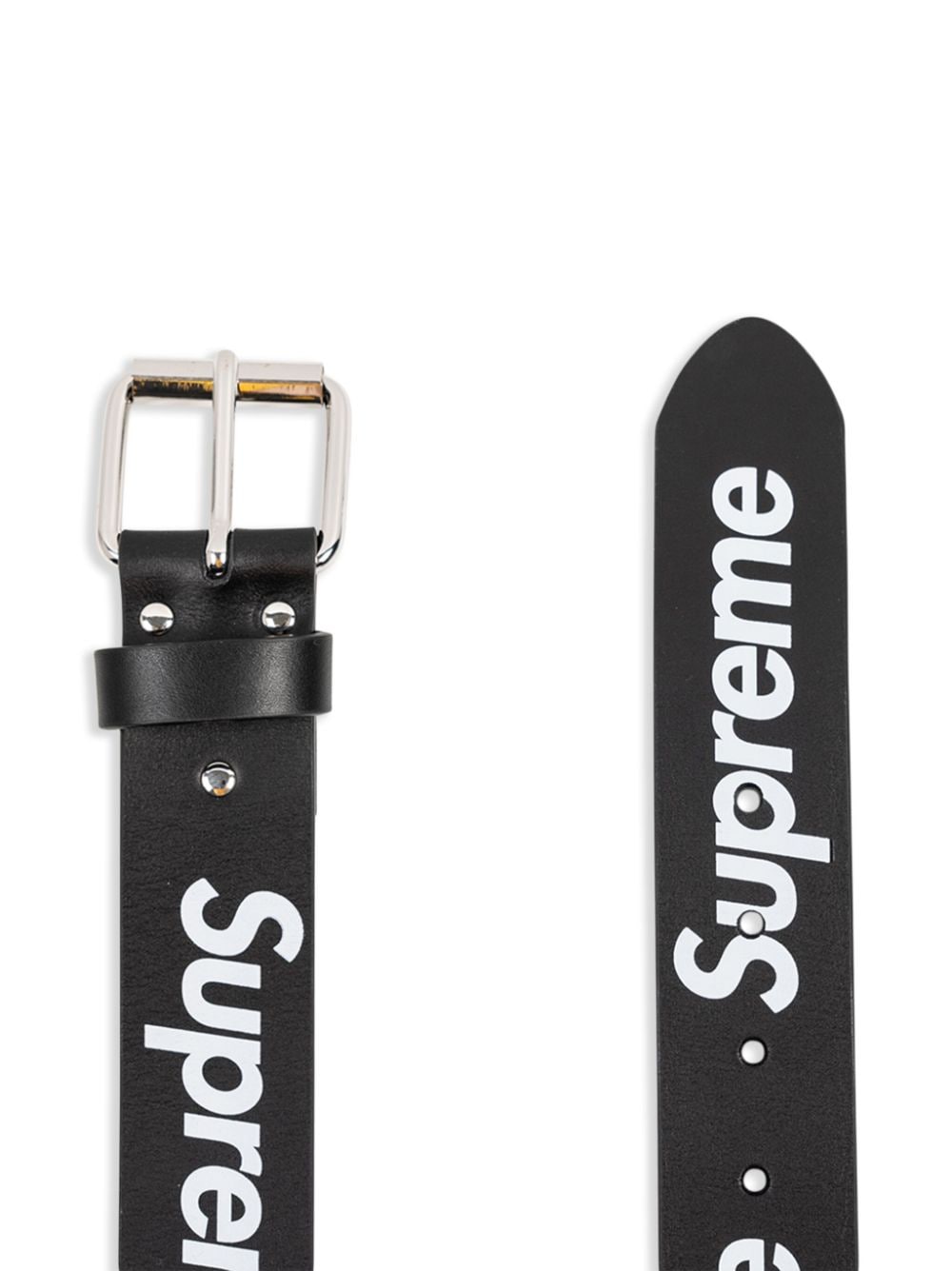 Supreme Repeat Leather Belt - Black | Editorialist