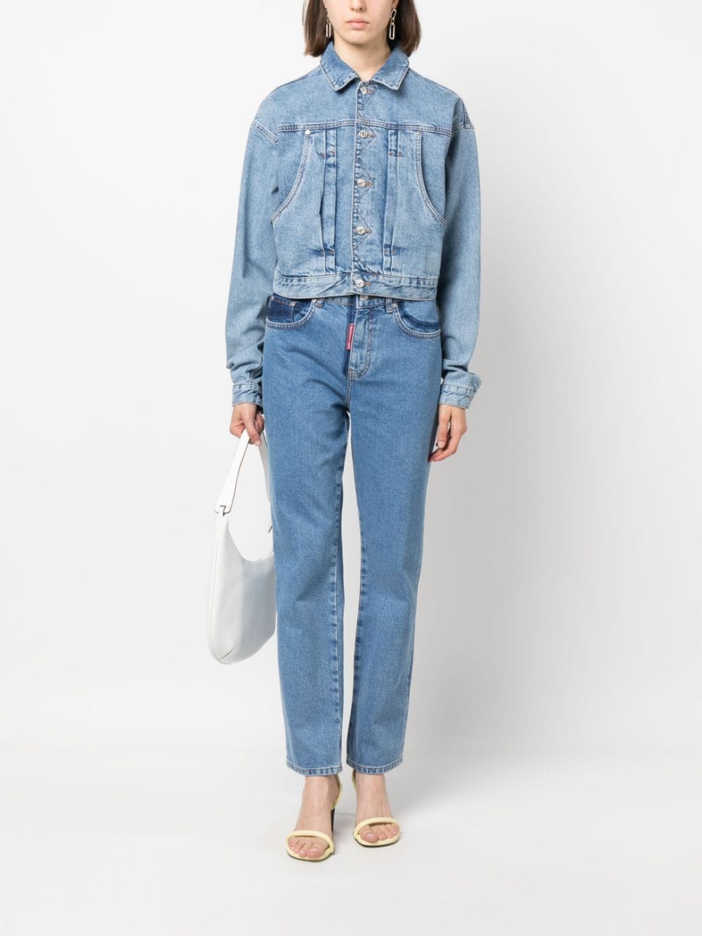 MOSCHINO MOSCHINO JEANS Two-Tone Straight-Leg Jeans