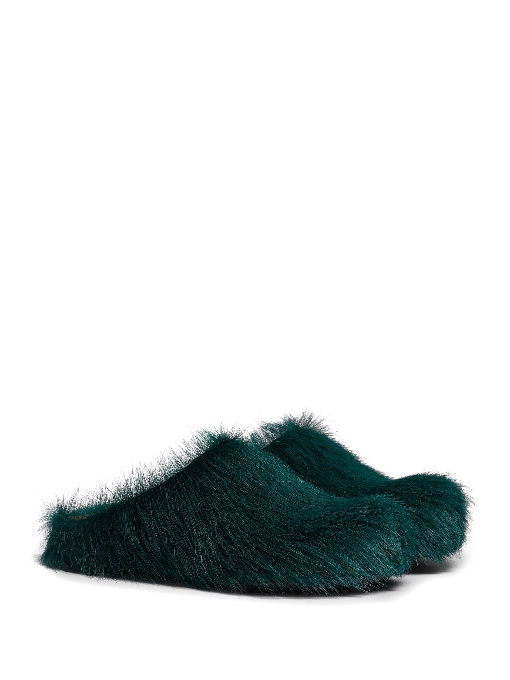 Marni Fussbet Calf-Hair Slippers - Green - 15% Off  display picture 1