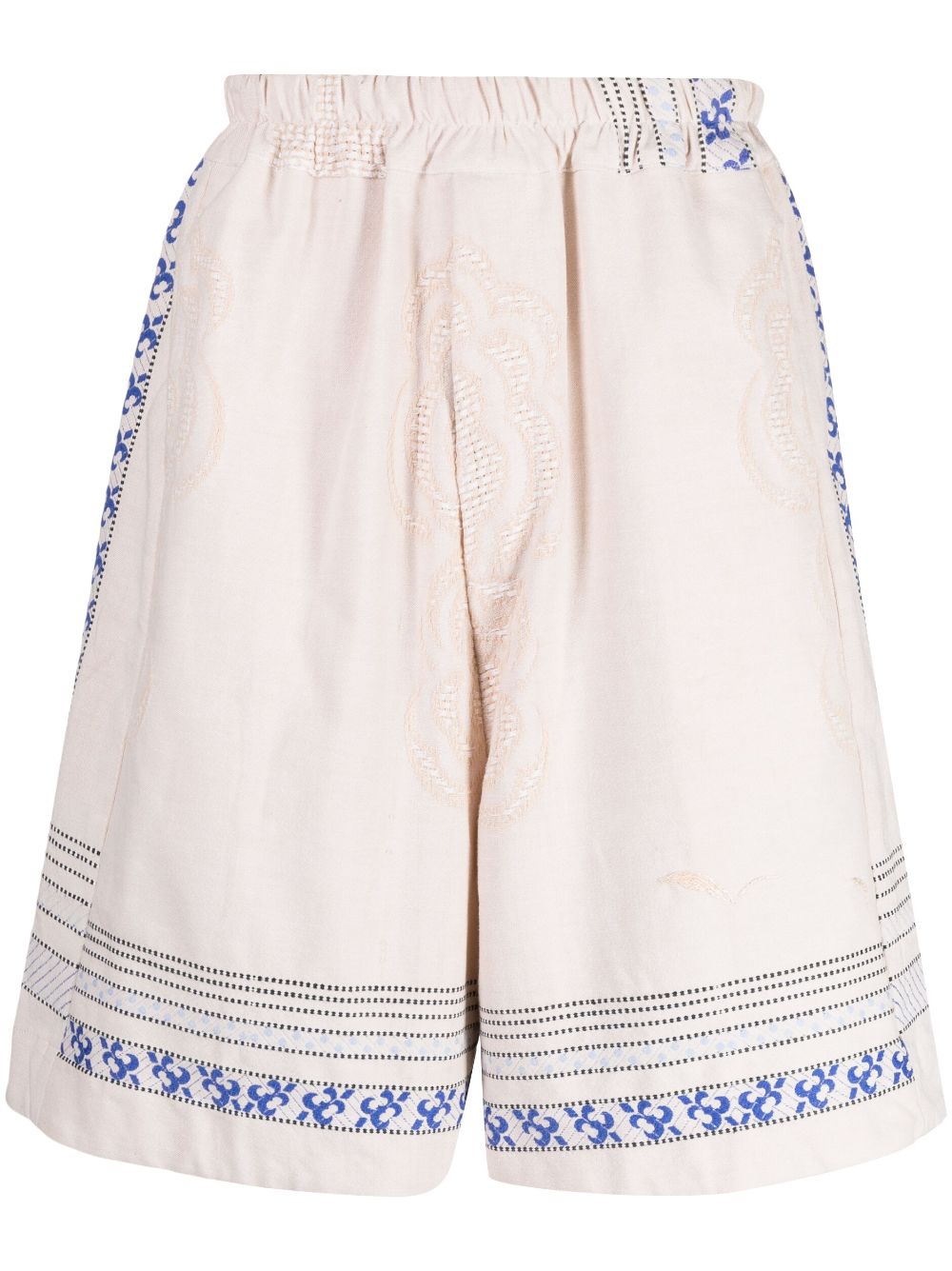 COMMAS crochet-trimmed bowling shirt