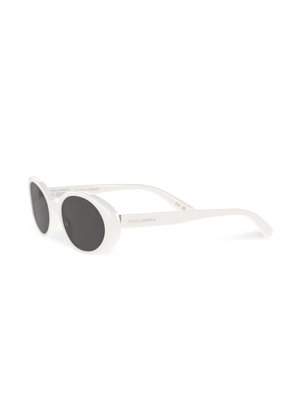 Dolce & Gabbana Re-Edition Dna Oval-Frame Sunglasses - White  display picture 3