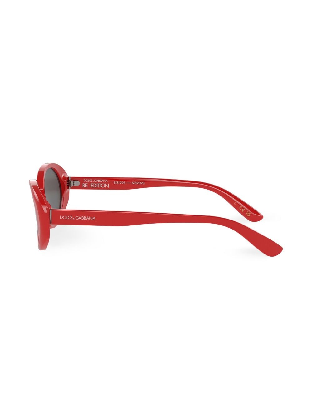 Dolce & Gabbana Re-Edition Dna Oval-Frame Sunglasses In Red  display picture 1