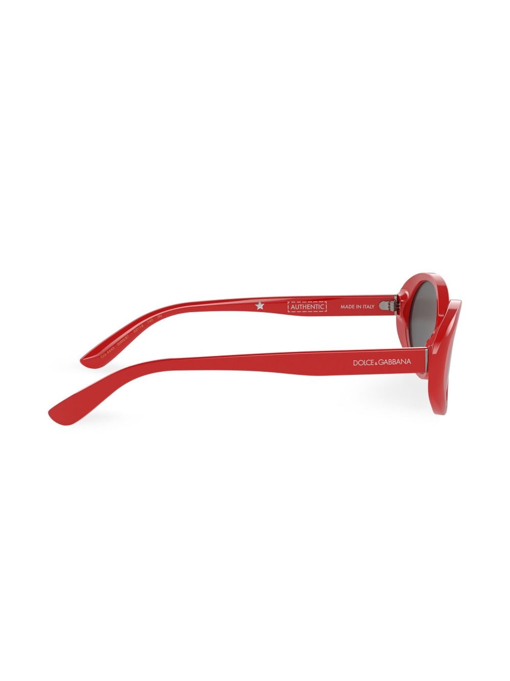 Dolce & Gabbana Re-Edition Dna Oval-Frame Sunglasses In Red  display picture 3