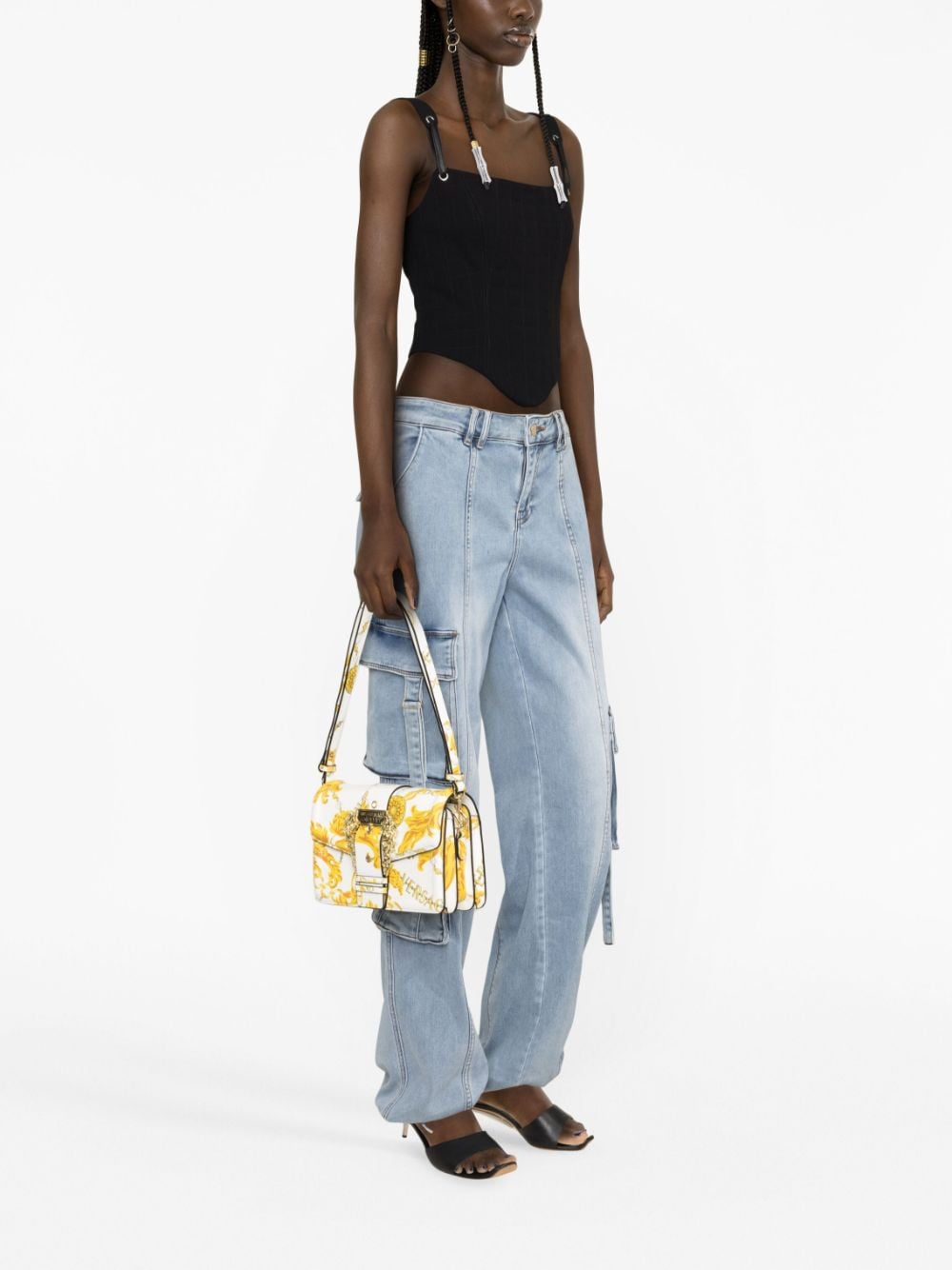 VERSACE Versace Jeans Couture Baroque Print Satchel Bag