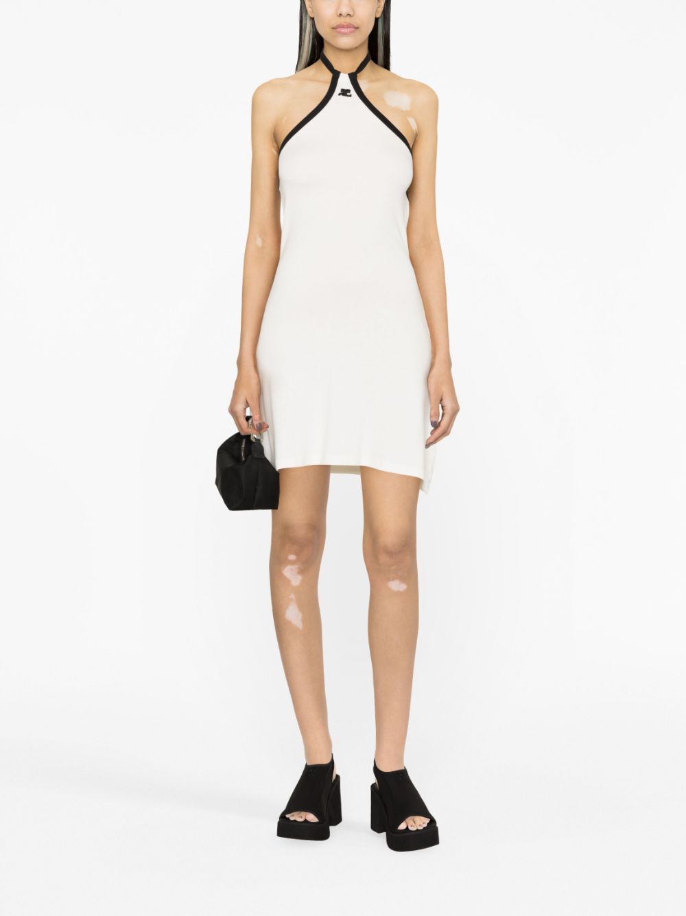 COURREGES Courrèges Logo-Embroidered Cotton Minidress