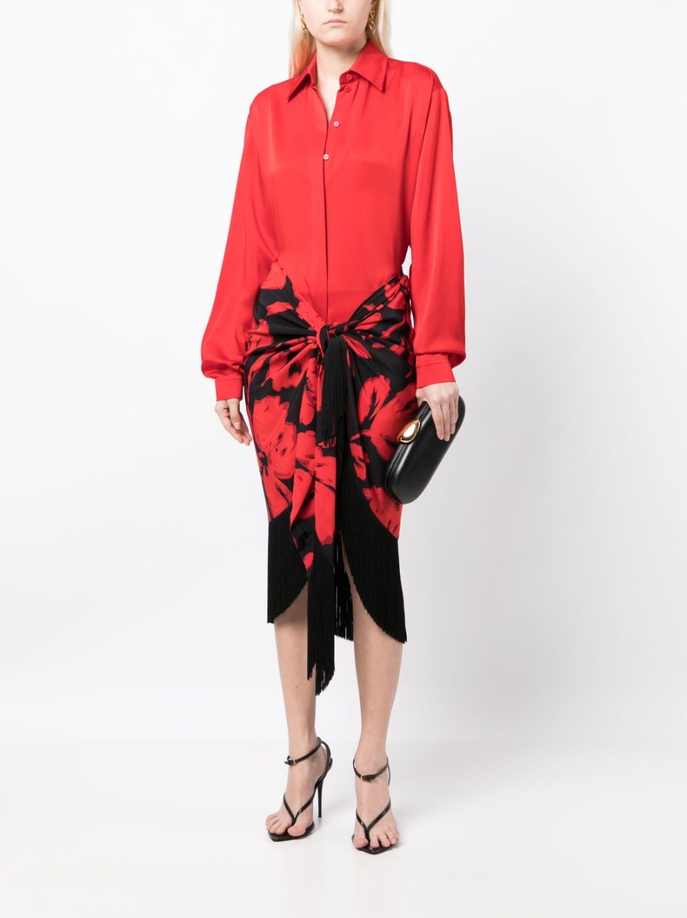 MICHAEL KORS Pointed-Collar Long-Sleeve Shirt