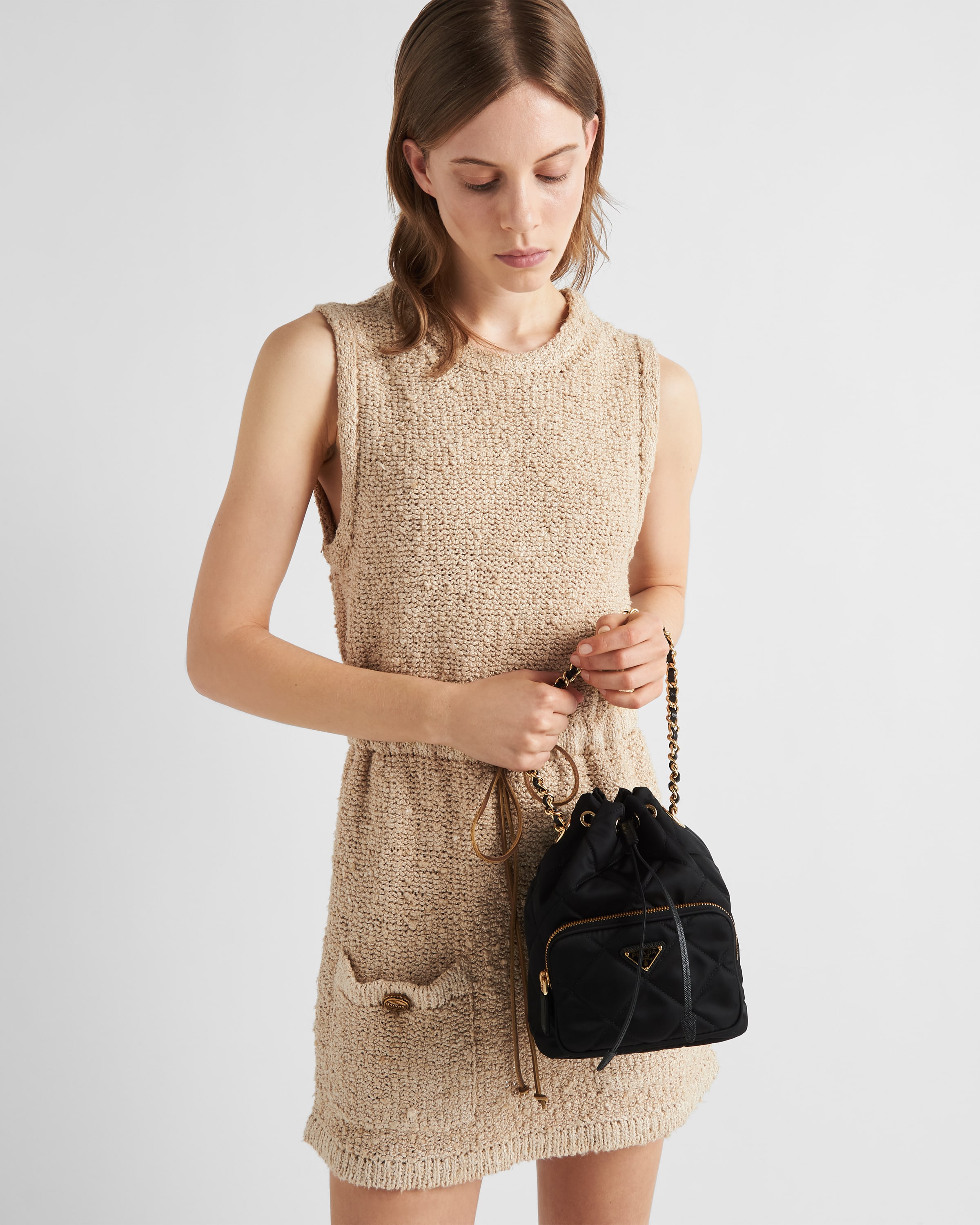 Prada Re-Edition 1995 ChaîNe Re-Nylon Bag - Black | Editorialist