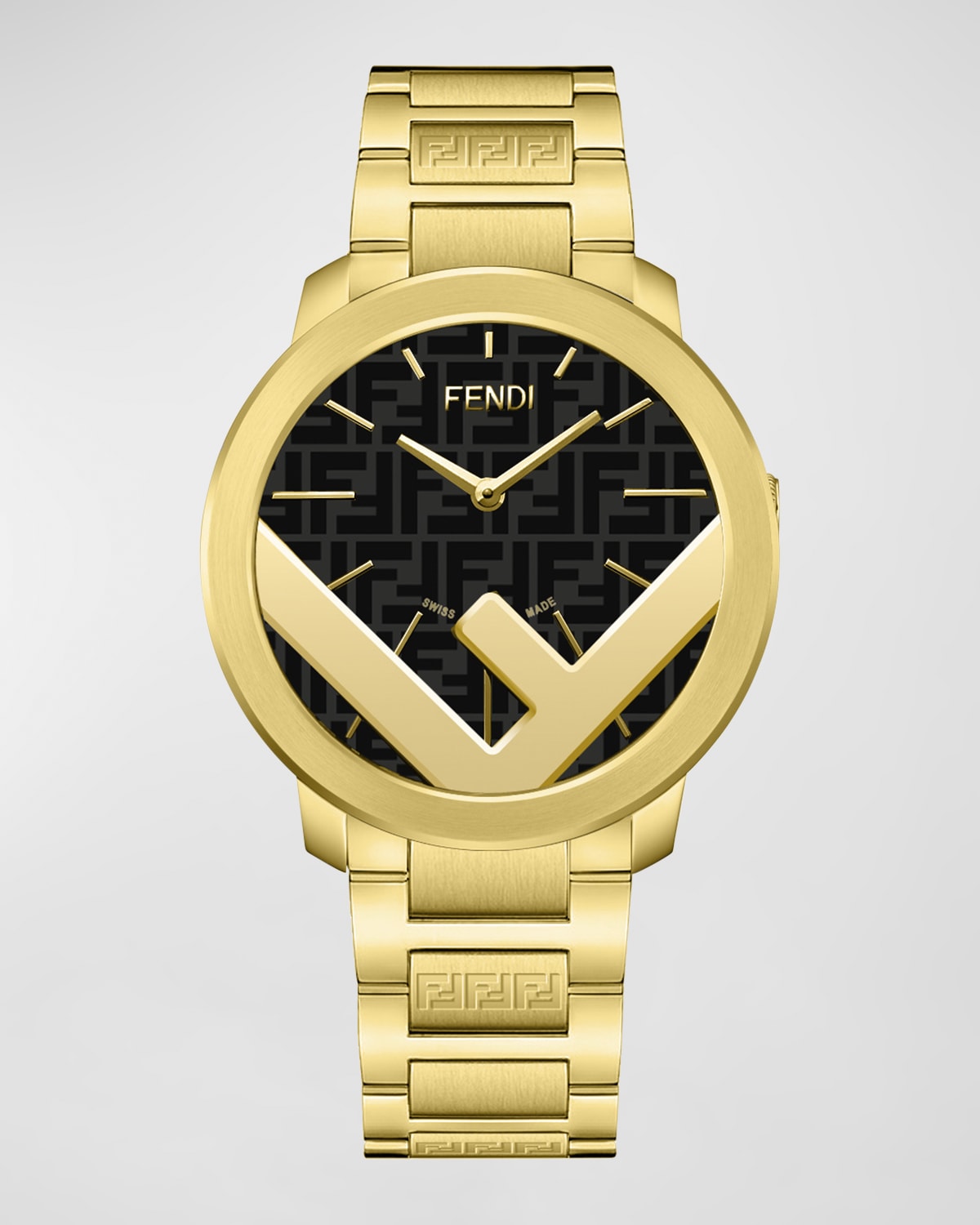 Fendi F Is Yellow Gold Bracelet Watch, 41mm - Nero 