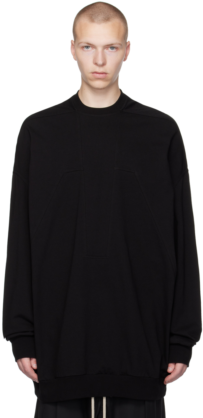 Rick Owens Black Splintered Peter Sweatshirt In 09 Black - 65% Off 