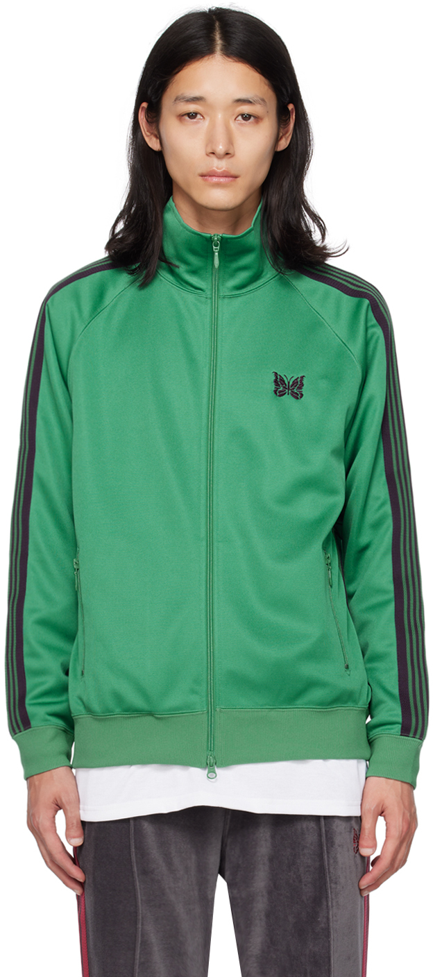 Needles Green Embroidered Track Jacket In Emerald - 46% Off