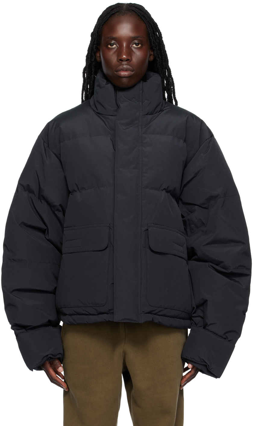 Entire Studios Black Pfd V2 Down Jacket In Soot - 35% Off 
