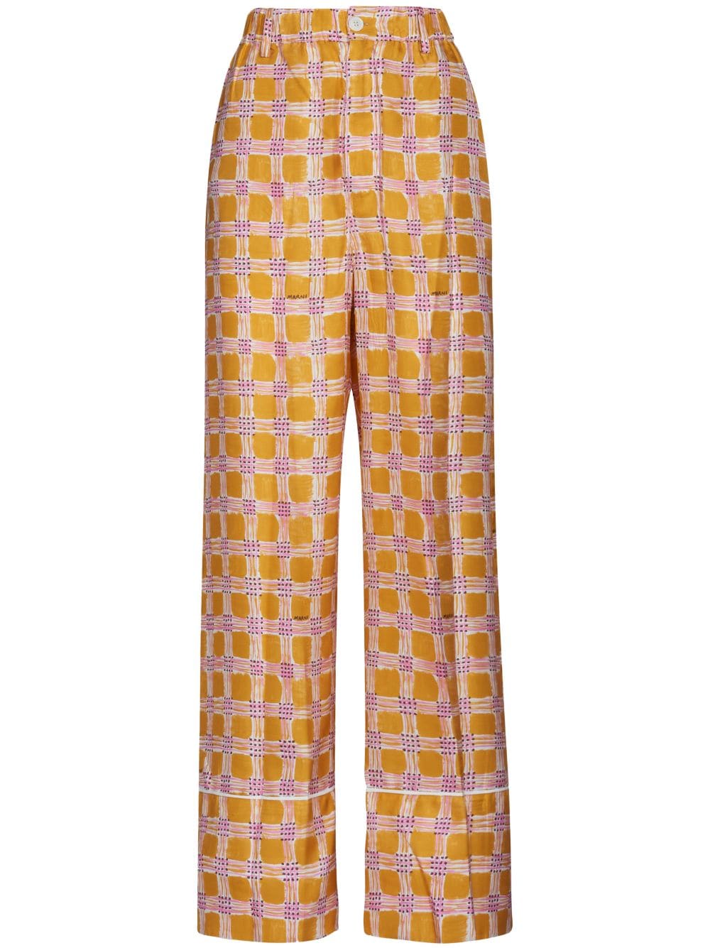 MARNI Marni Silk Check Print Pajama Trousers
