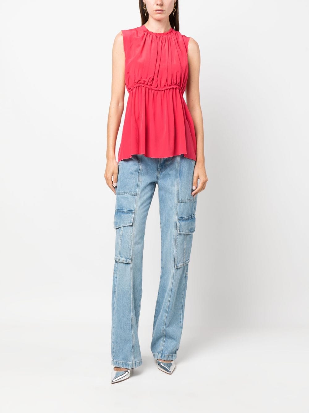 LANVIN Lanvin Ruched Sleeveless Blouse