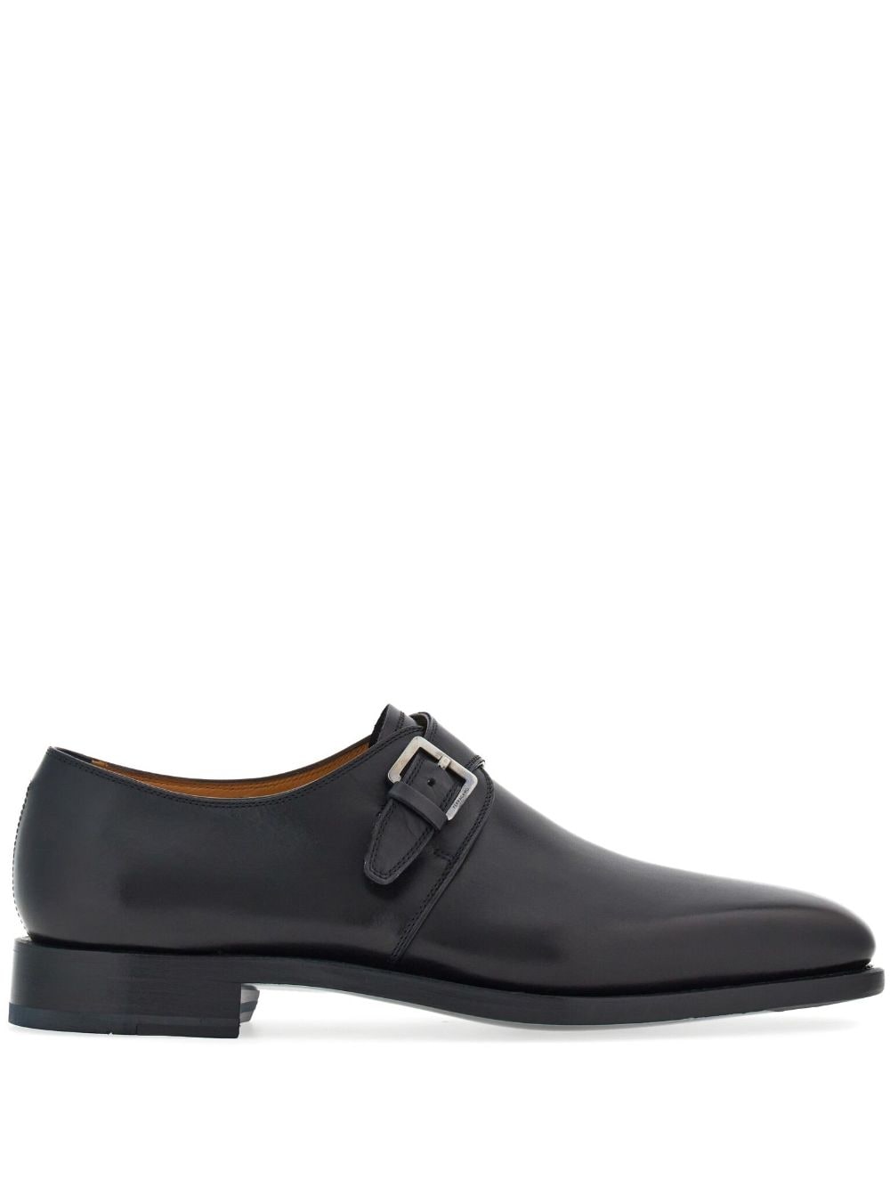 Ferragamo Buckle-Strap Leather Monk Shoes In Black - 62% Off  display picture 1
