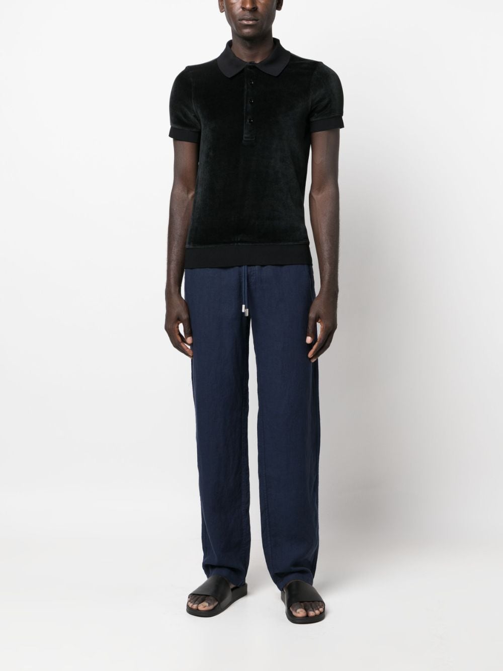 VILEBREQUIN Vilebrequin Drawstring Straight-Leg Linen Trousers