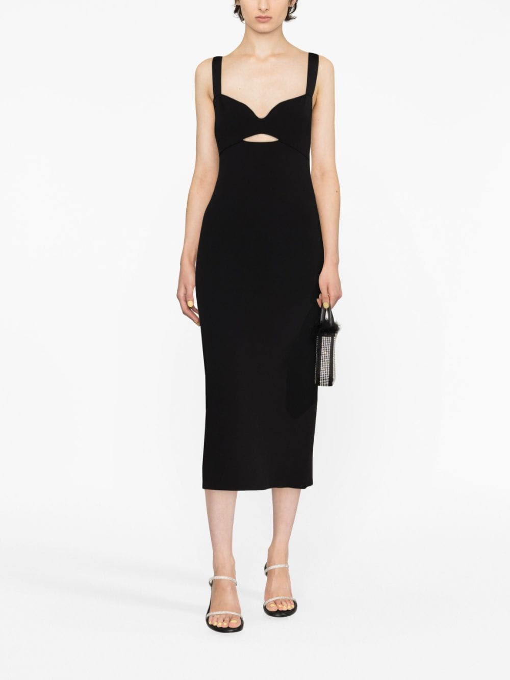 ROLAND MOURET Roland Mouret Cut-Out Knitted Midi Dress