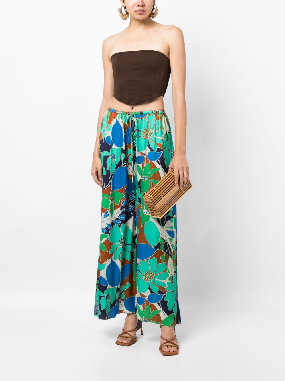 CULT GAIA Cult Gaia Alaia Floral-Print Trousers