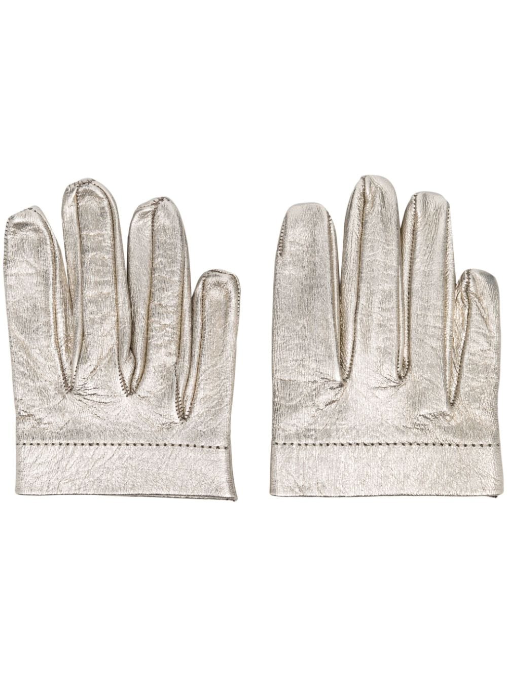 Vaquera Four Finger Leather Glove - Gold | Editorialist