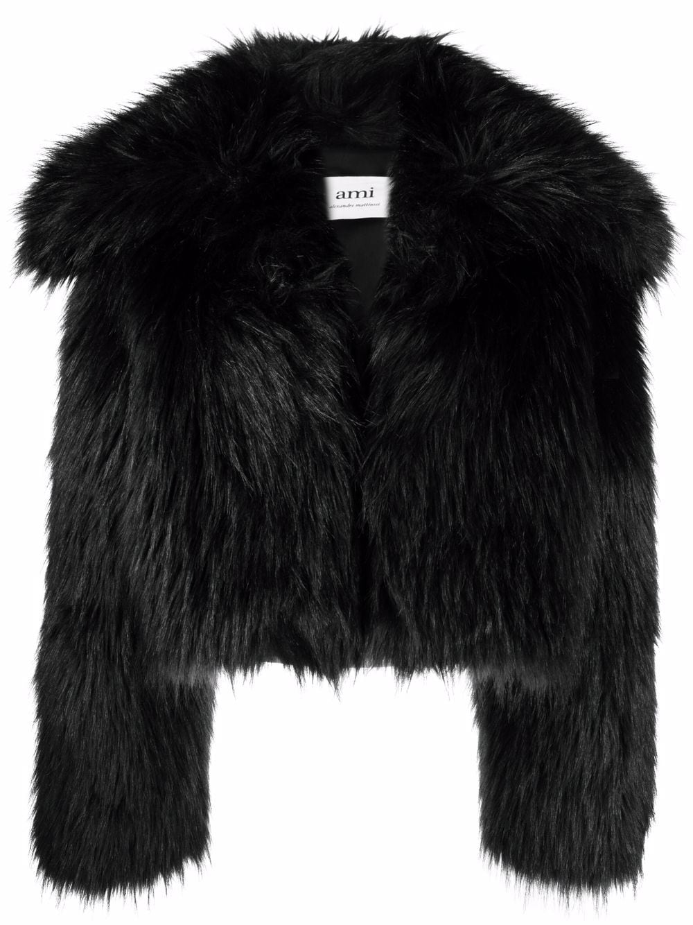 Ami Shearling Cropped Jacket In Black - 40% Off | Editorialist Ami Shearling Cropped Jacket In Black - 40% Off | Editorialist