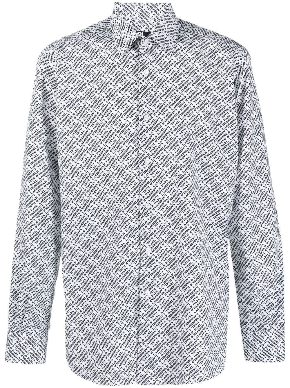 KARL LAGERFELD logo-print long-sleeve shirt
